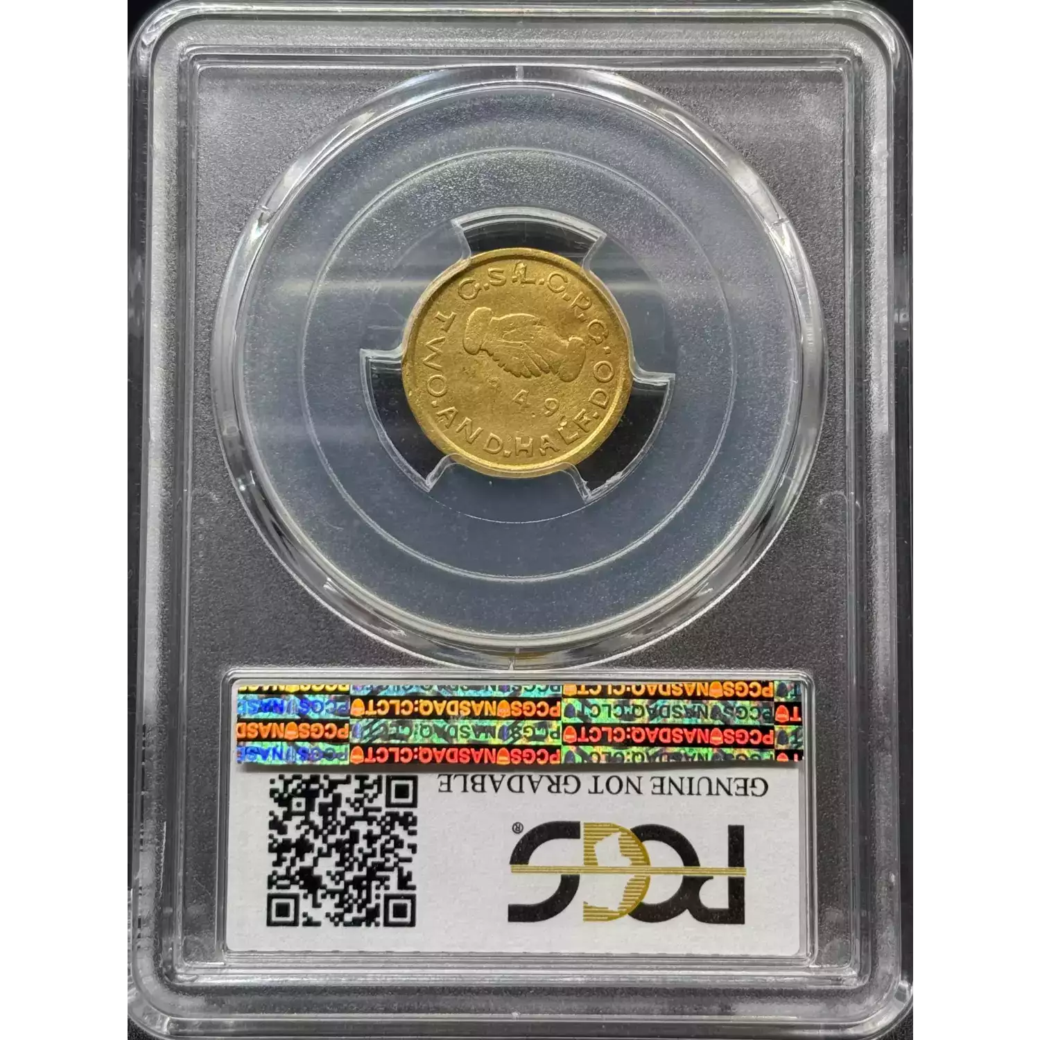 1849 Territorial Gold Mormon Gold Pieces $2 ? Gold Piece PCGS Genuine ...