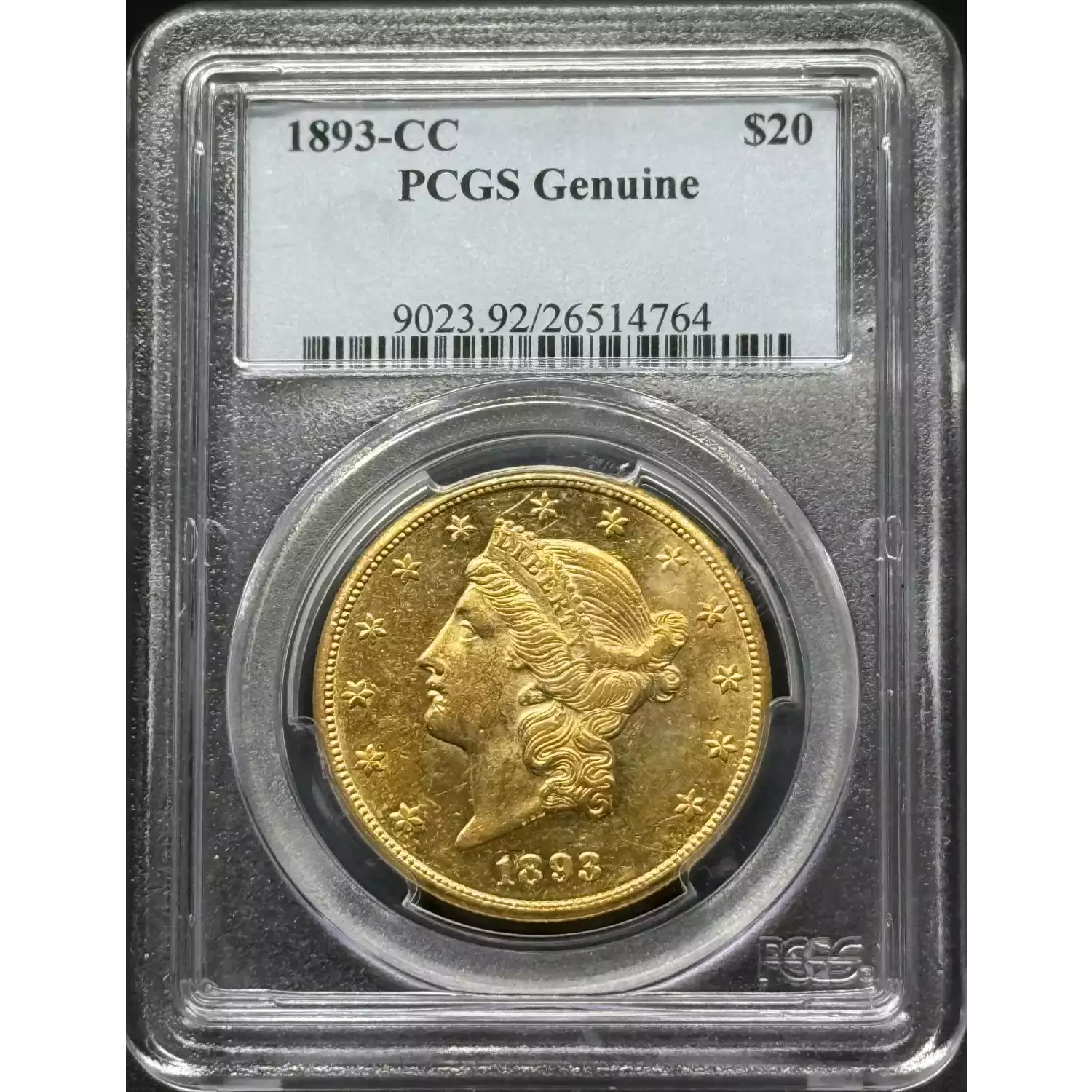 1893-CC Double Eagles Liberty Head PCGS Genuine (92 - Cleaned) - Allgood Coin