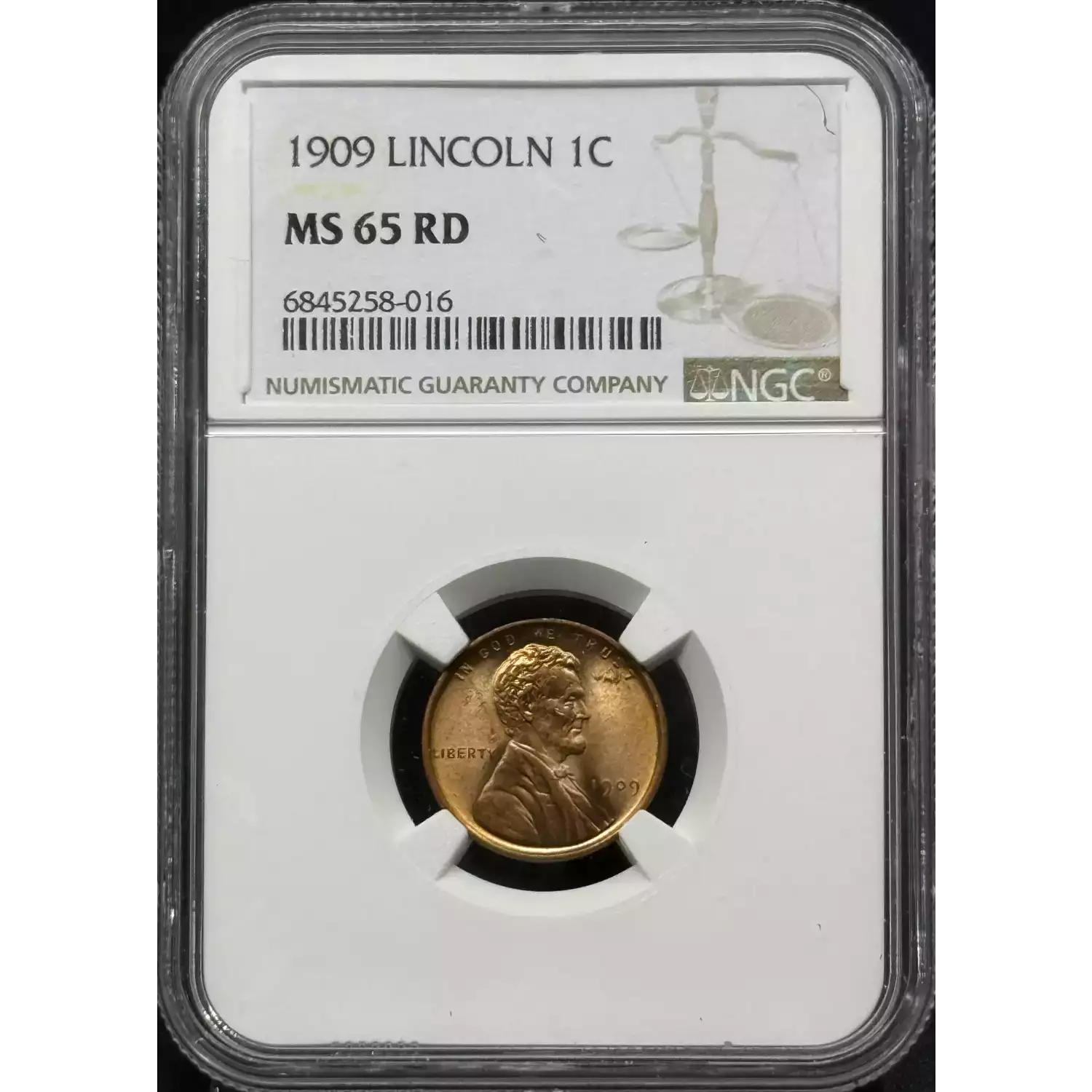 1909 Small Cents Lincoln, Wheat Ears Reverse NGC MS-65 RD - Allgood Coin